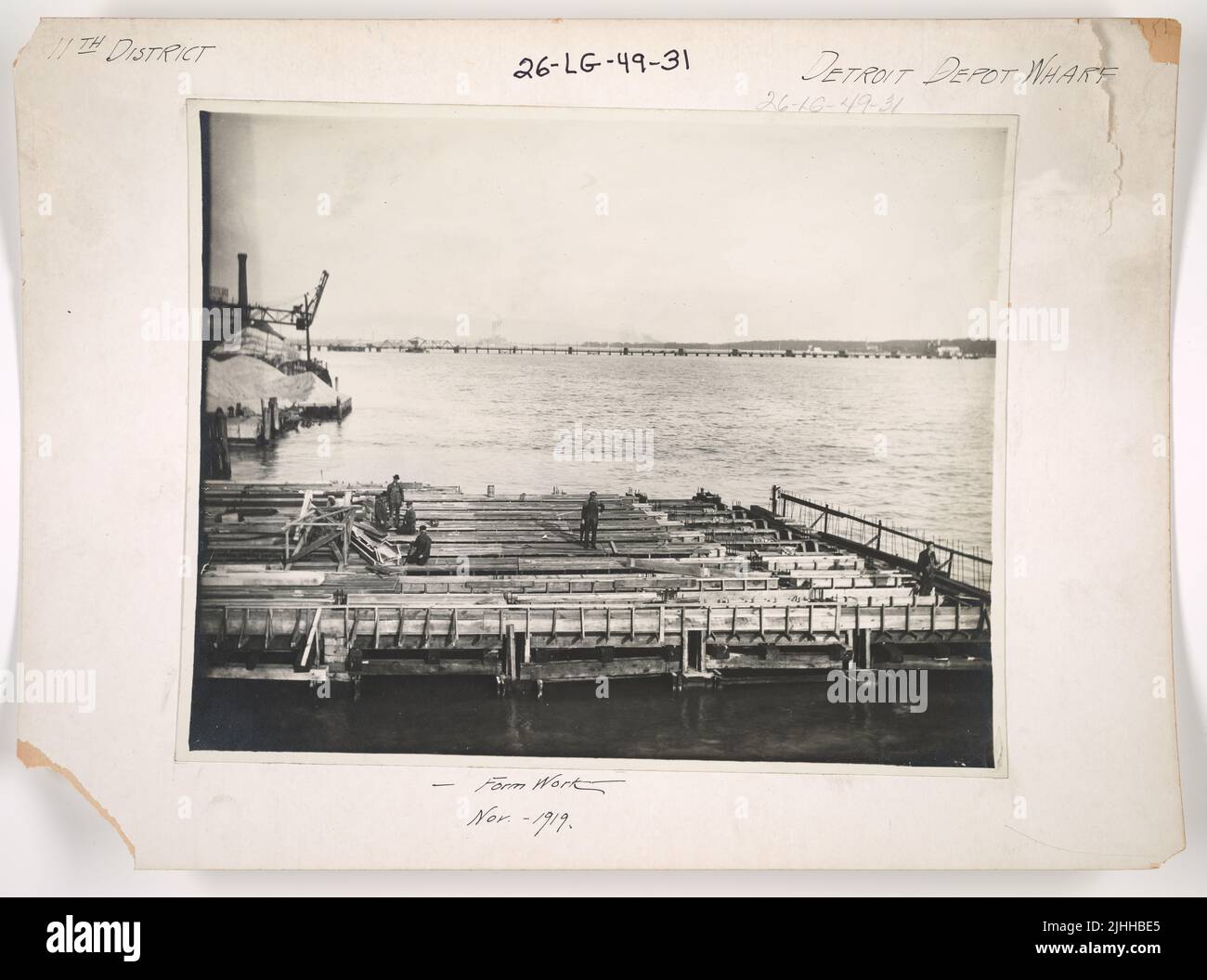 MI - Detroit River. Detroit Depot Wharf, Michigan. Form work Stock ...