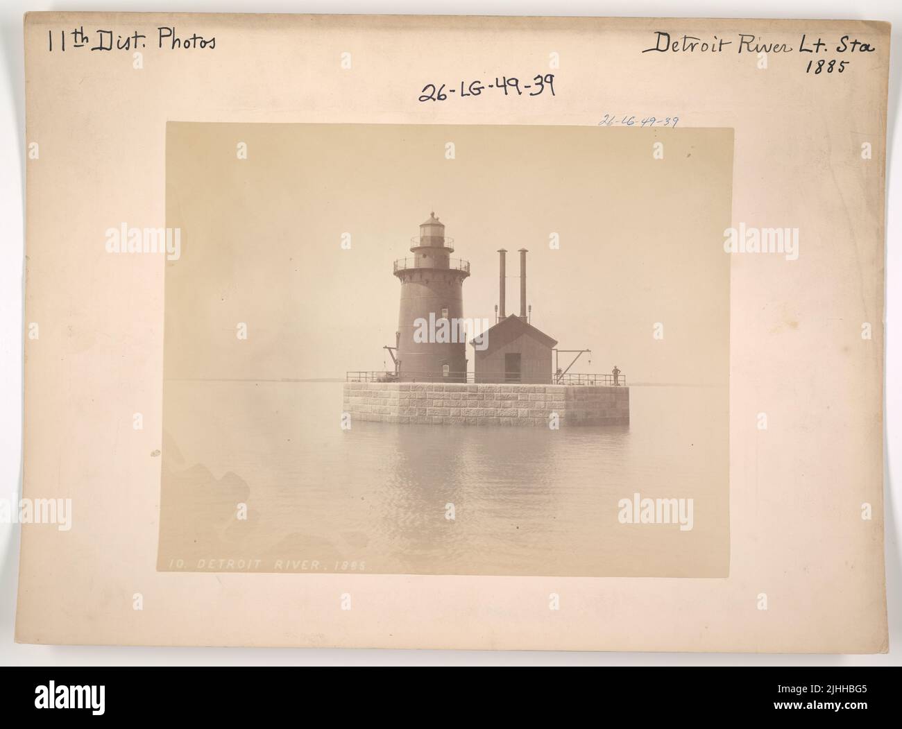 MI - Detroit River. Detroit River Light Station, Michigan Stock Photo ...