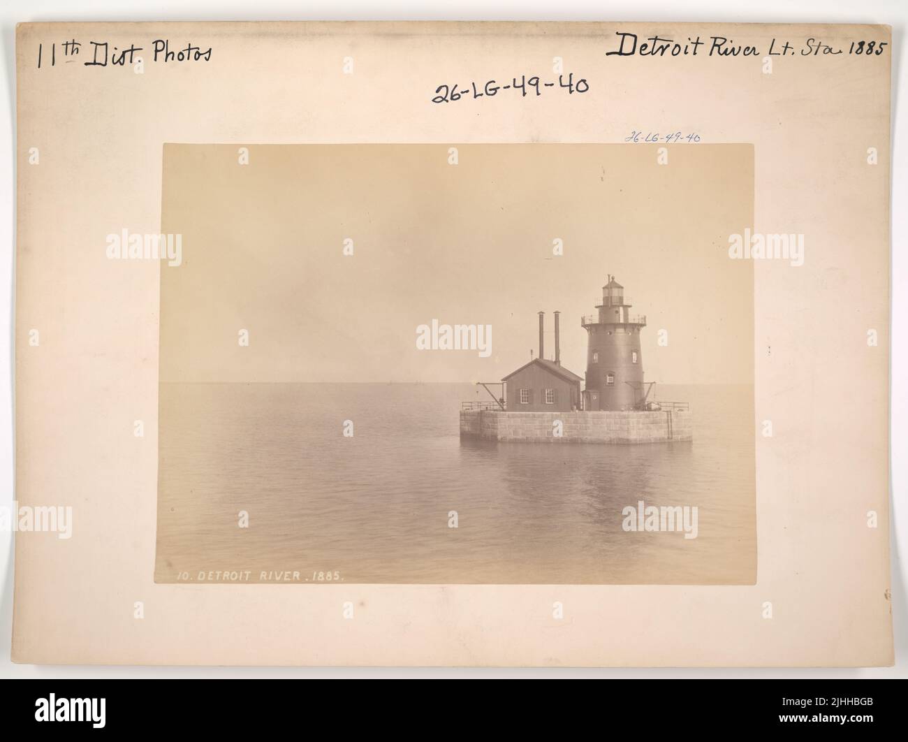 MI - Detroit River. Detroit River Light Station, Michigan Stock Photo ...