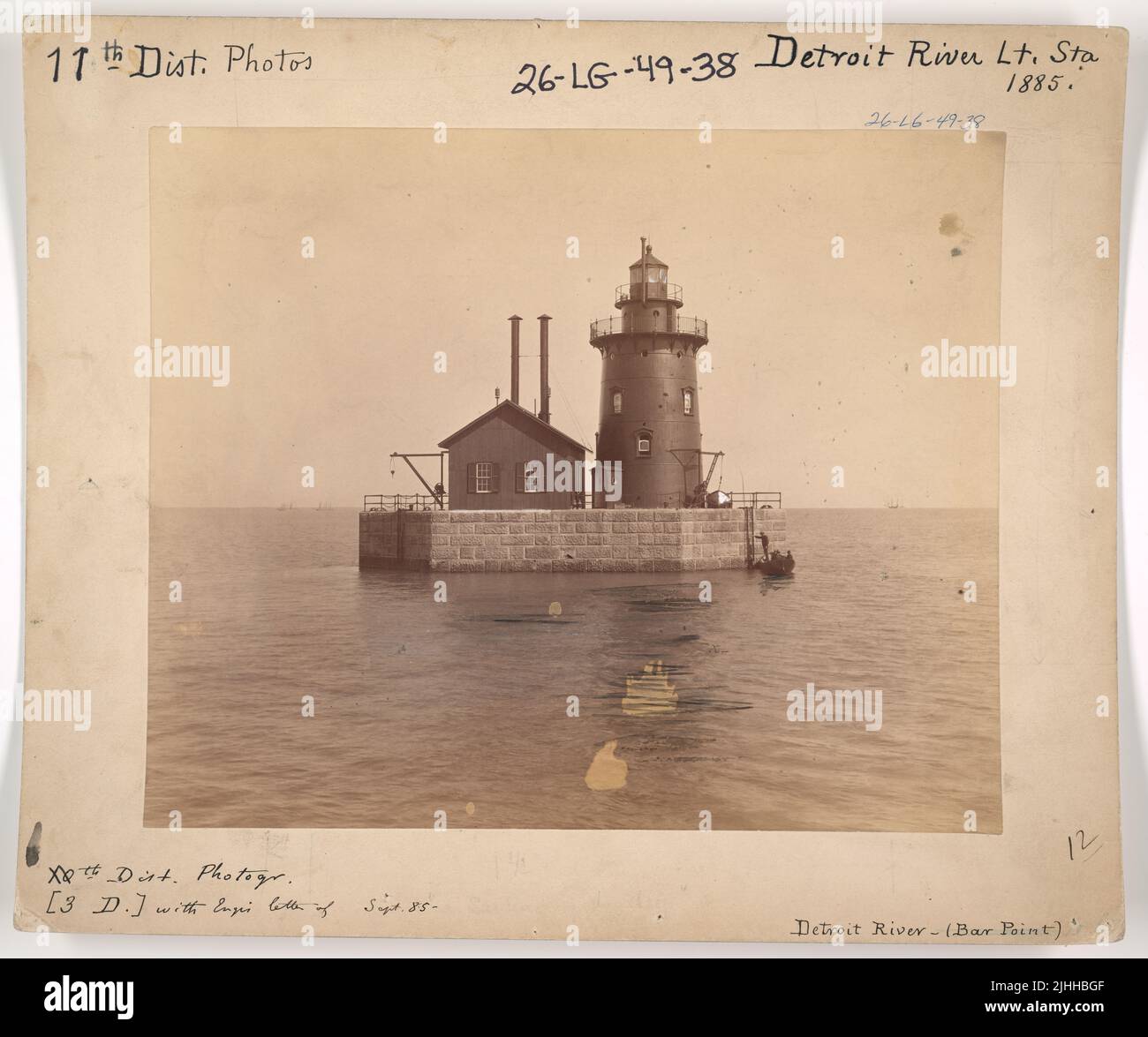 MI - Detroit River. Detroit River Light Station, Michigan. Detroit ...