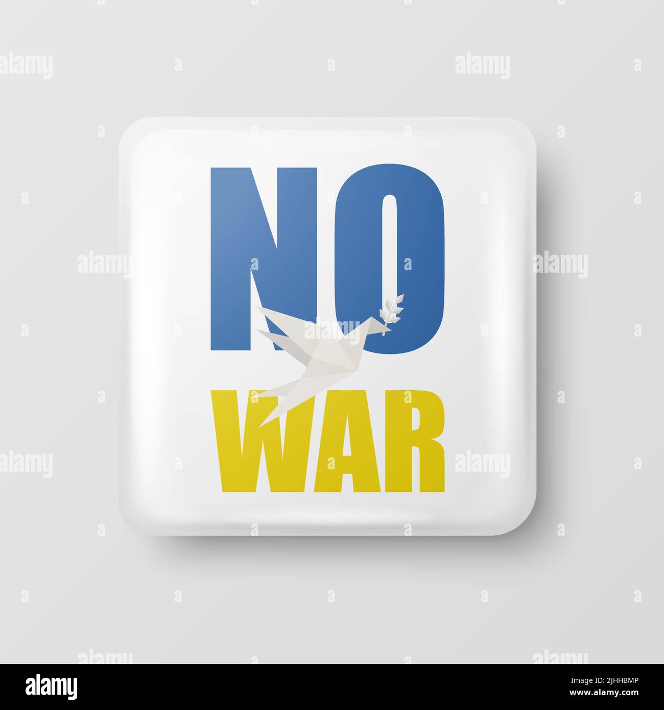 Square Button Pin Badge with Anti-war Call for Peace and Dove - Pease ...