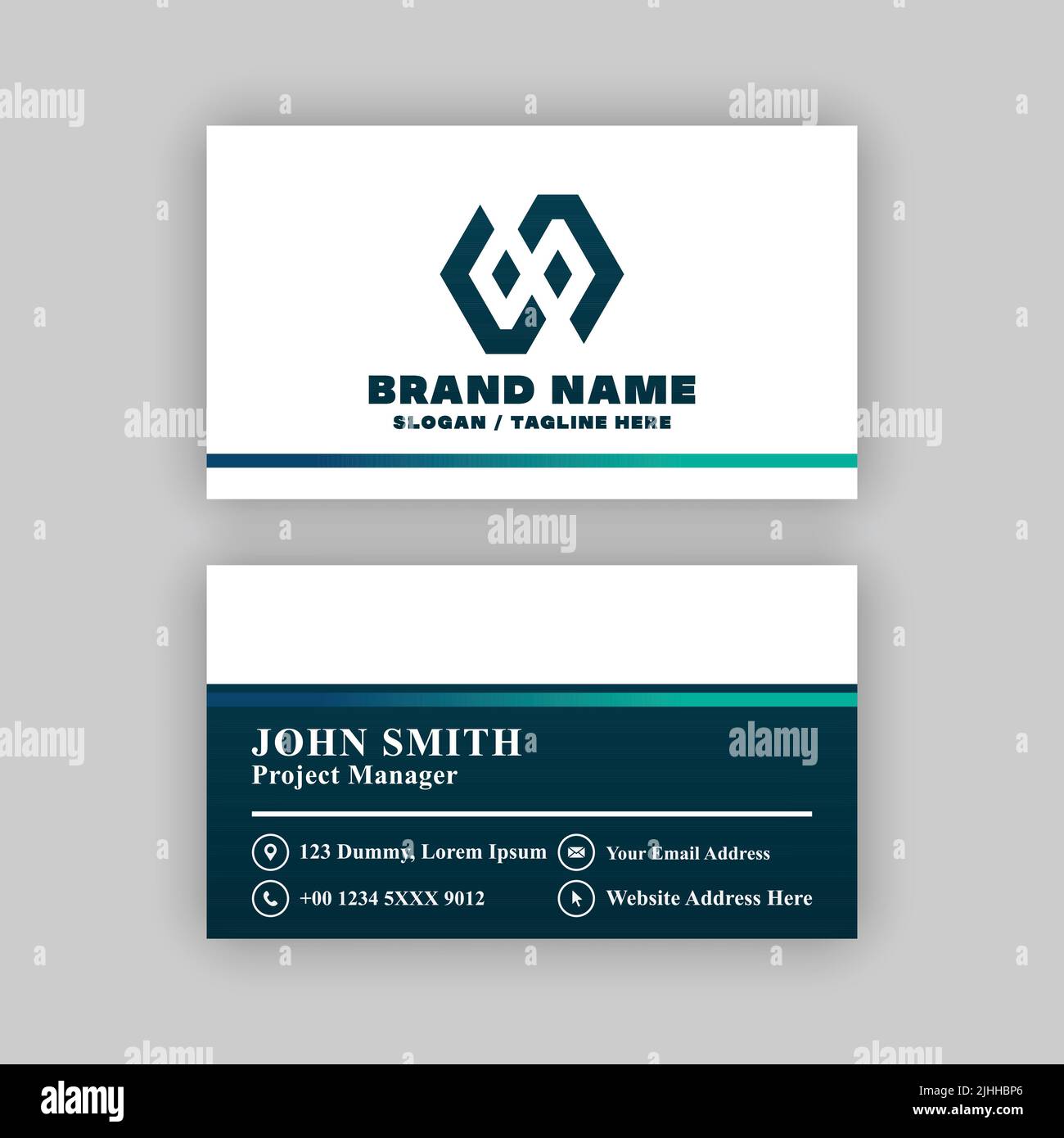 Simple business card template. Editable, resizable, vector illustration ...