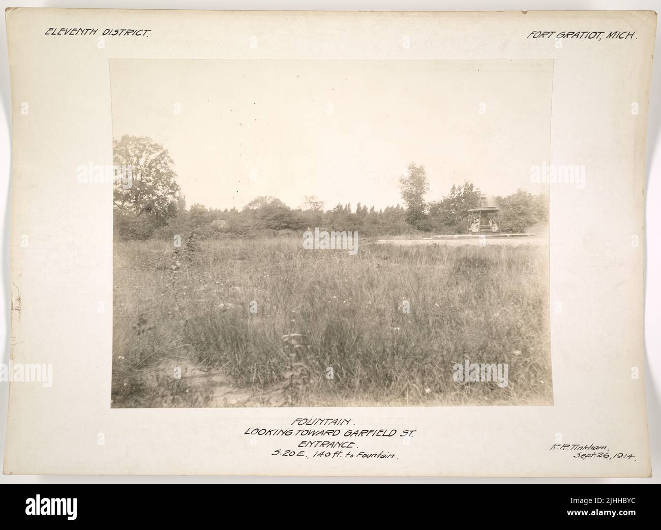 MI - Fort Gratiot. Fort Gratiot, Michigan. Fountain, looking toward ...