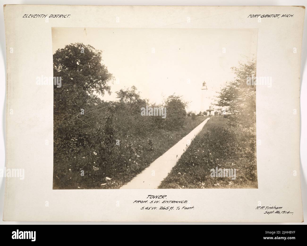 MI - Fort Gratiot. Fort Gratiot, Michigan. Tower, from SW entrance ...