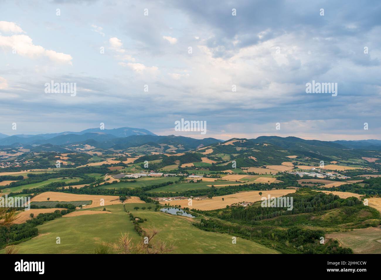 View of Marche region landscape in Italy Stock Photo - Alamy