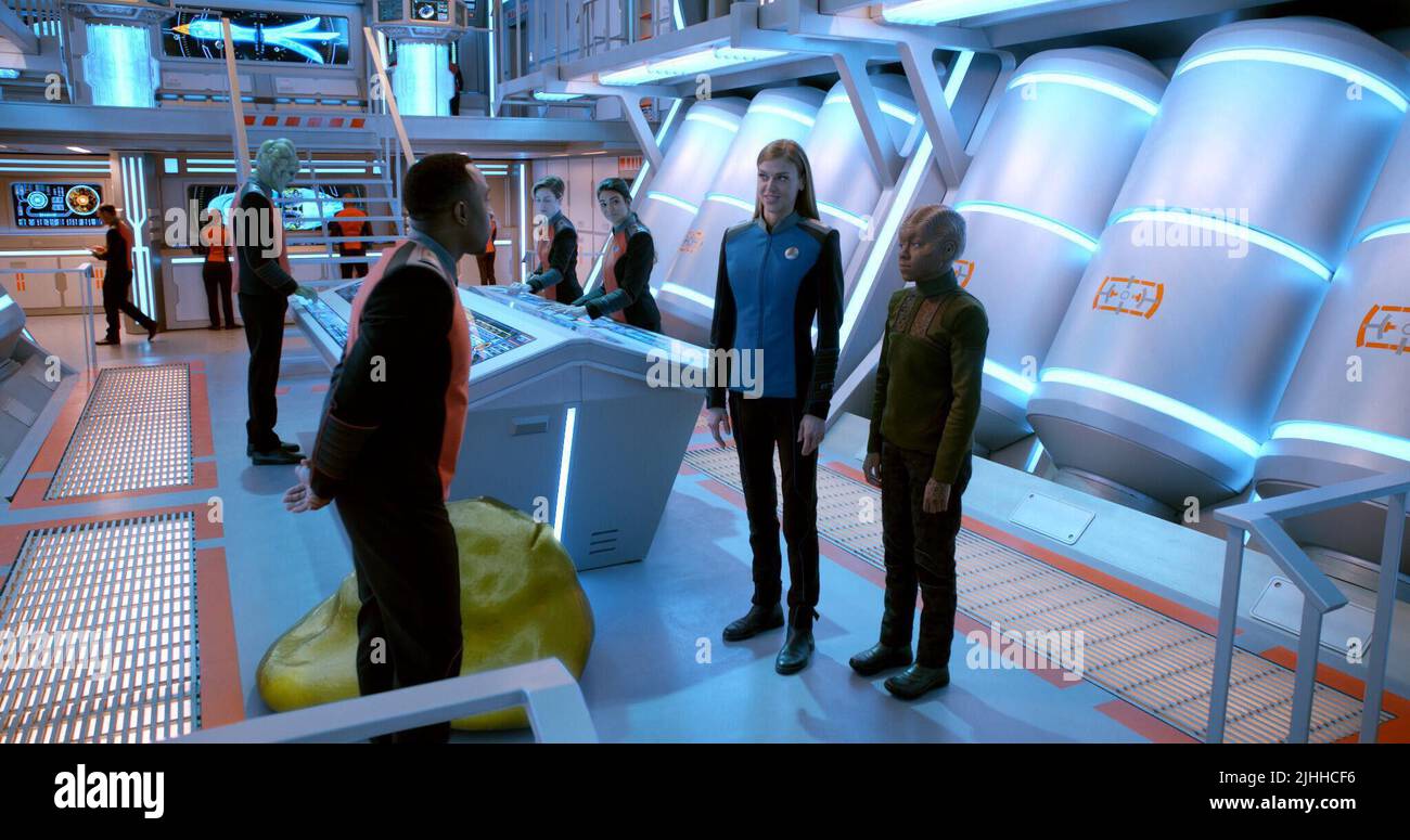 THE ORVILLE: NEW HORIZONS, from left: J. Lee, Adrianne Palicki, Blesson ...