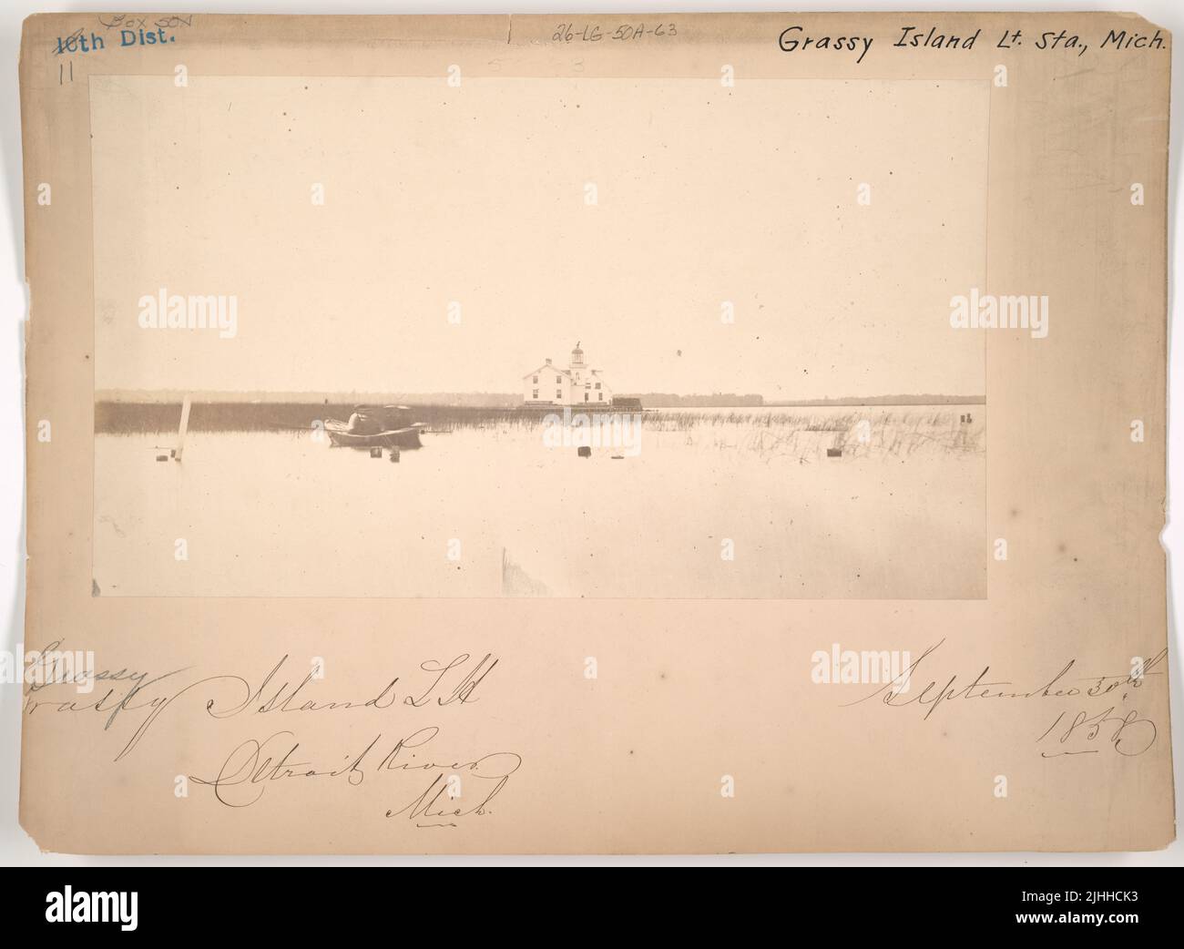 MI - Grassy Island. Grassy Island Light Station, Michigan Stock Photo ...