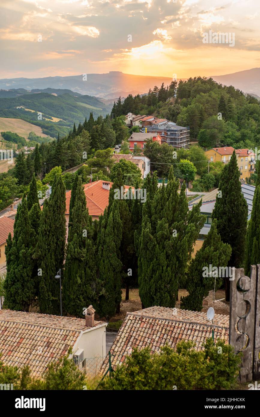 Peglio town in Marche region in Italy Stock Photo - Alamy