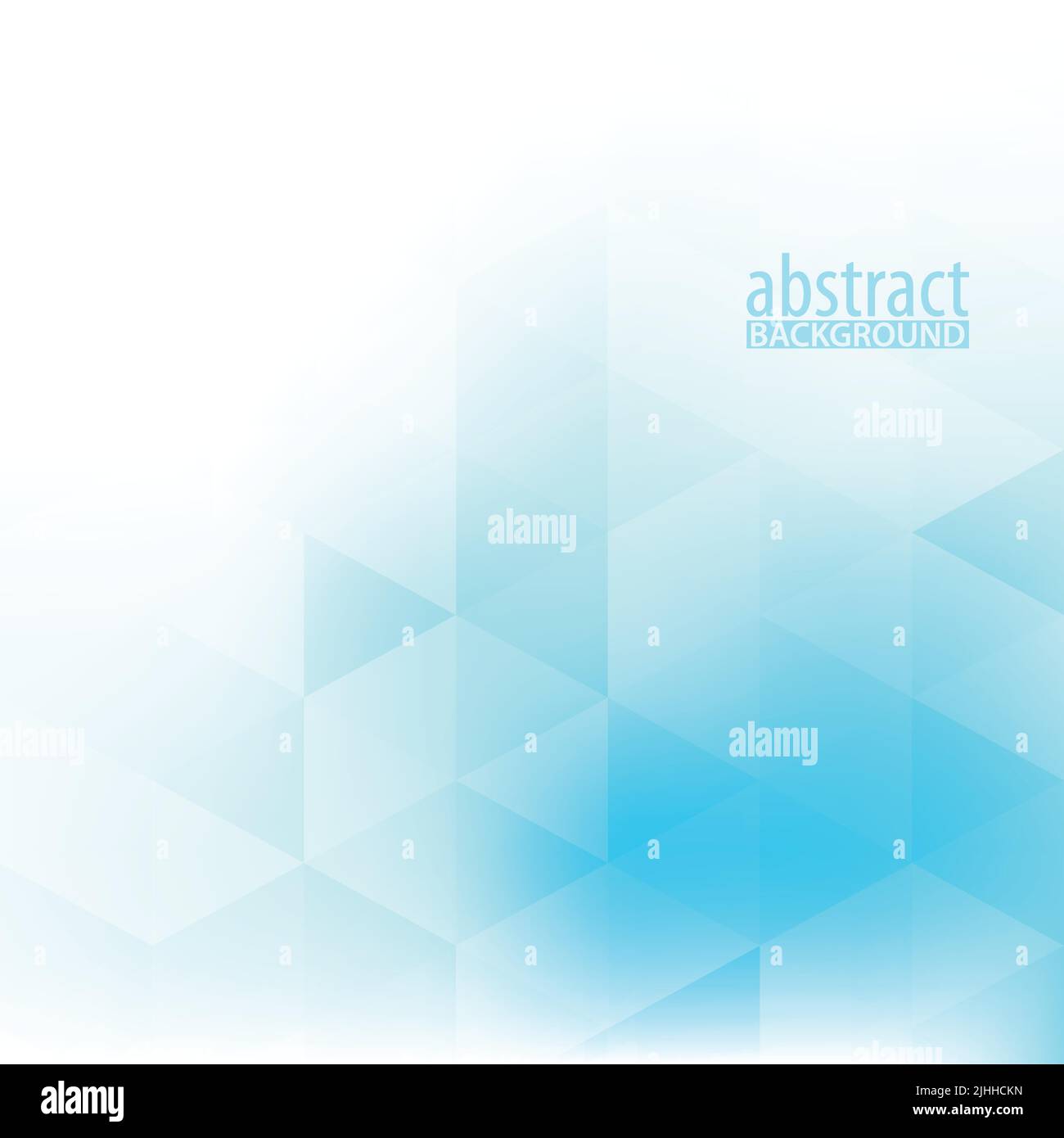 Abstract soft pattern with bright blue triangles on white background ...