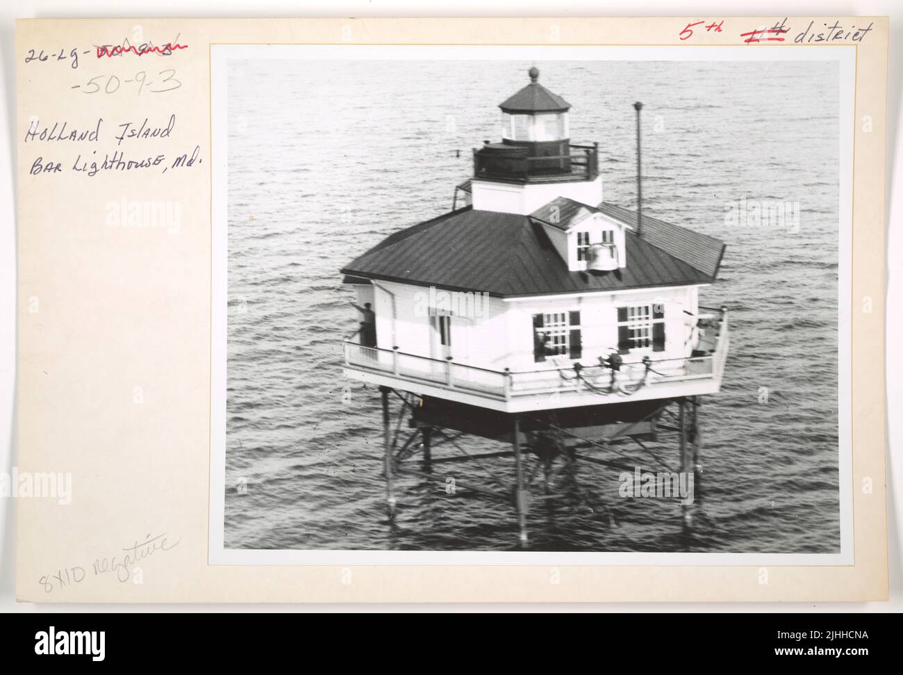 MD - Holland Island Bar. Holland Island Bar Lighthouse, Maryland Stock ...