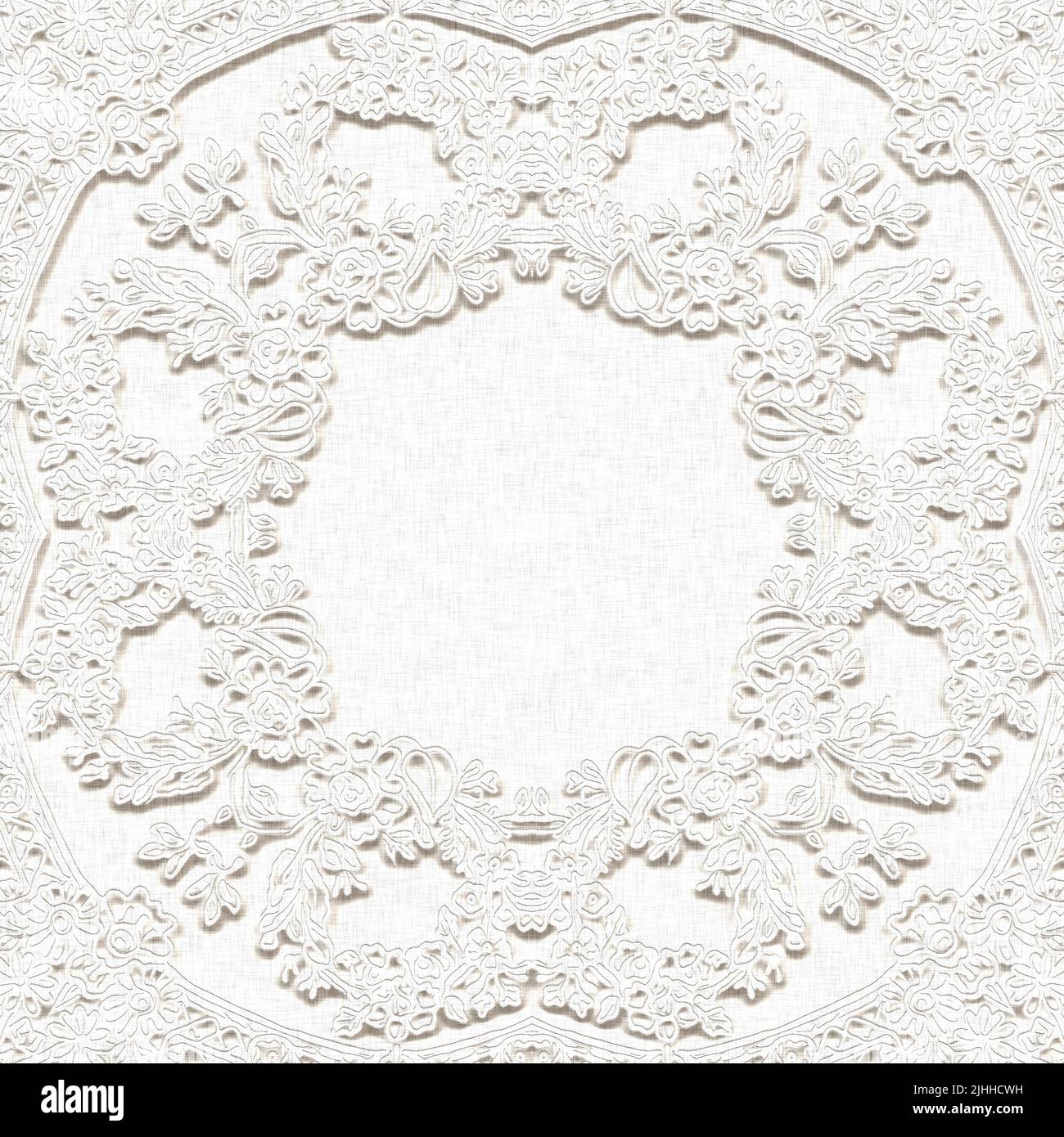 White on White linen lace effect background. Minimal stylish wedding ...