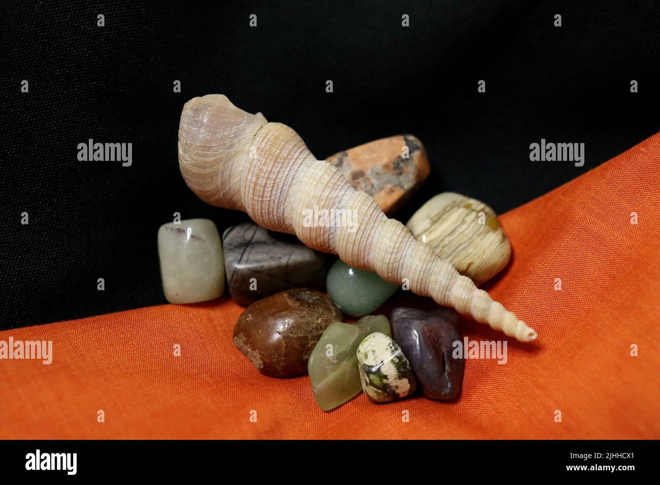 Polished gemstones and shell hi-res stock photography and images - Alamy