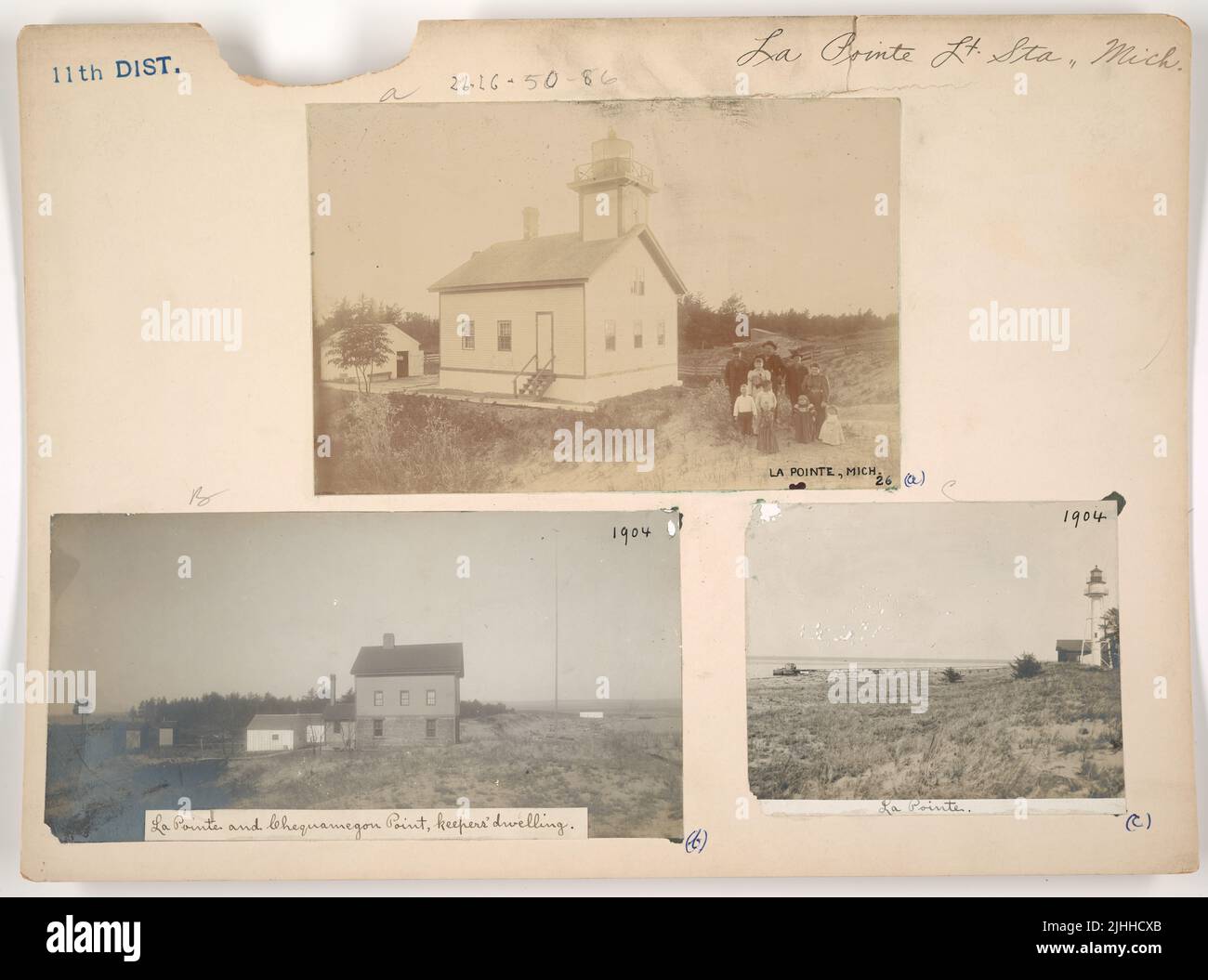 MI - La Pointe. La Pointe Light Station, Michigan. La Pointe and ...