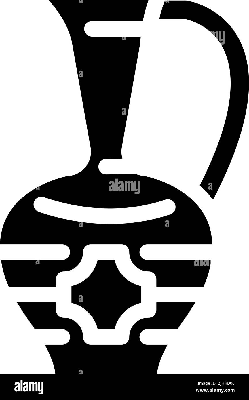 ornamental arabian jug glyph icon vector illustration Stock Vector ...