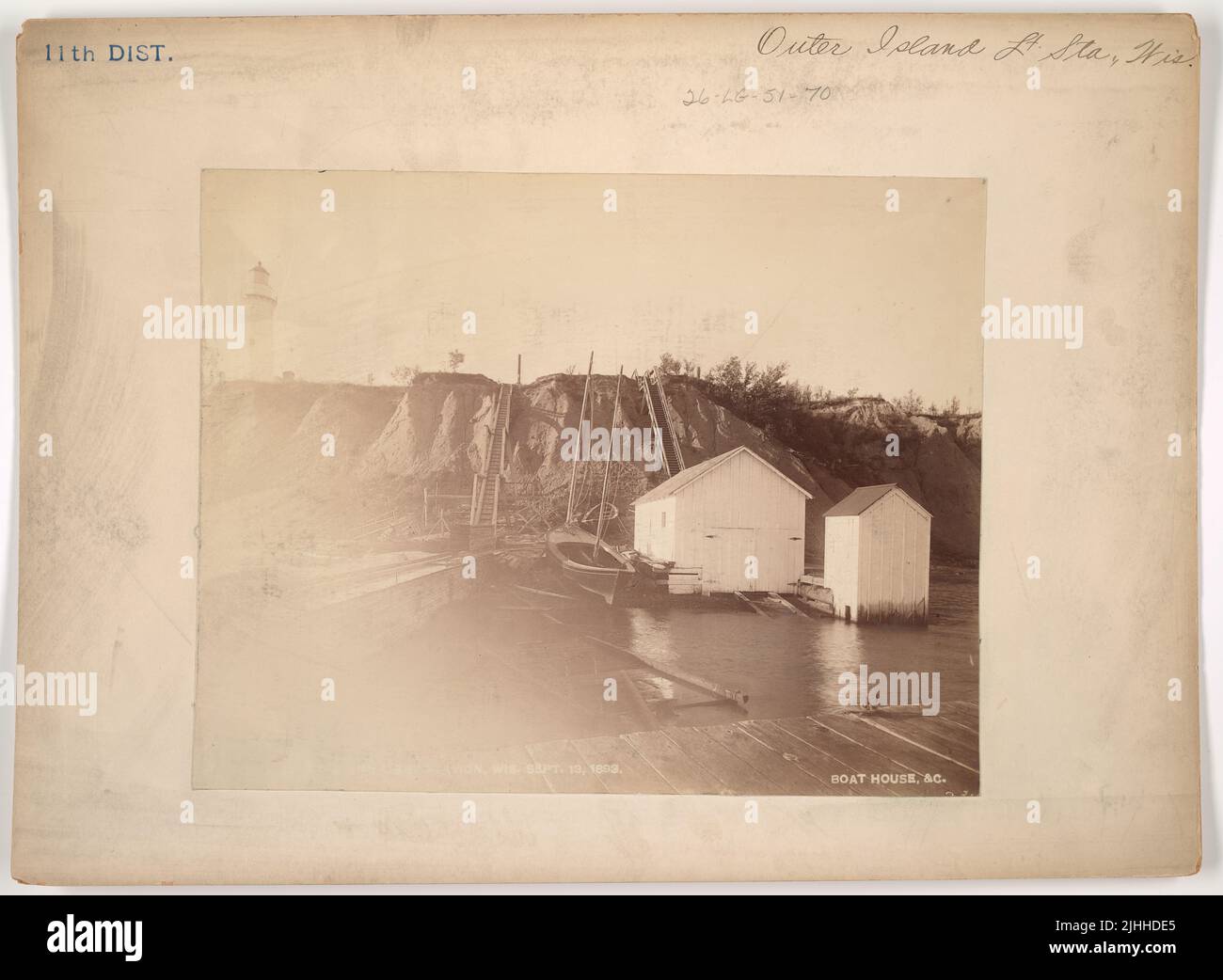 WI - Outer Island. Outer Island Light Station, Wisconsin. Boat House ...