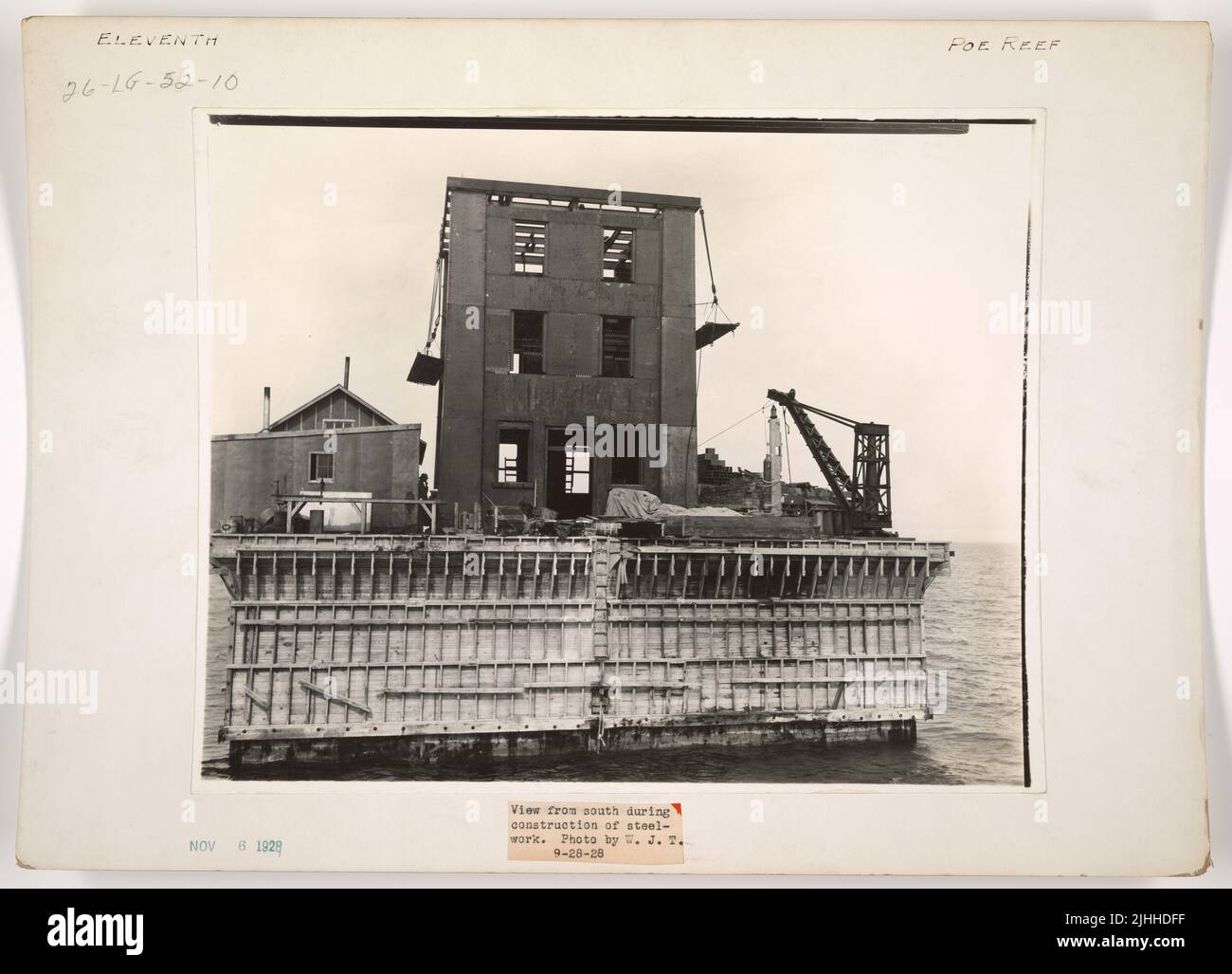 MI - Poe Reef. Poe Reef Light Station, Michigan. View from south during ...