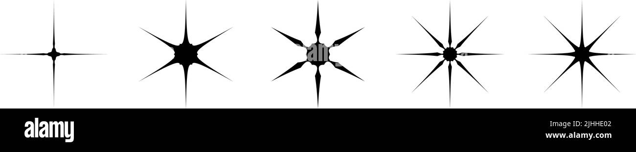 Elegant sparkle star icon collection design element for luxury ...