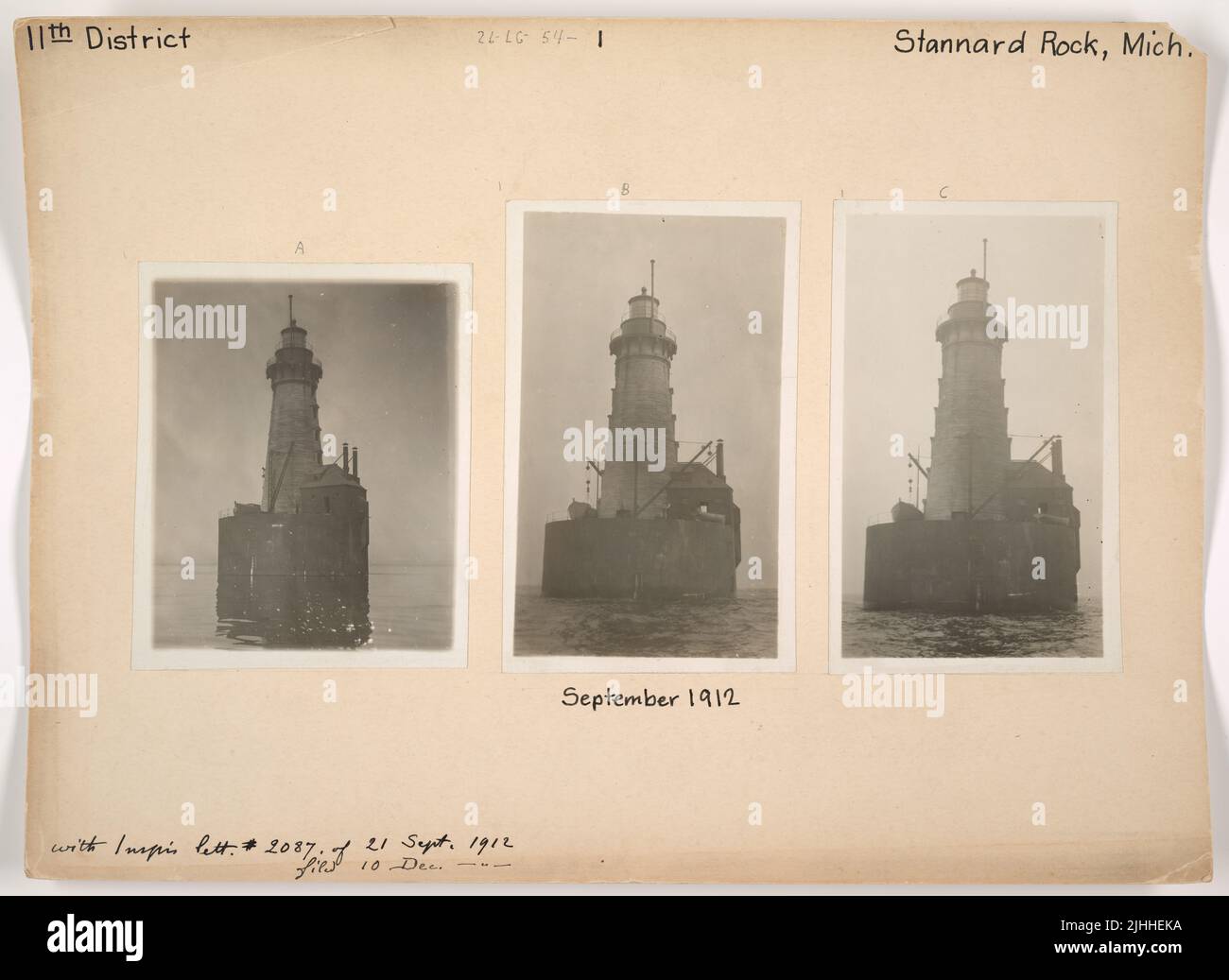 MI - Stannard Rock. Stannard Rock Light Station, Michigan Stock Photo ...
