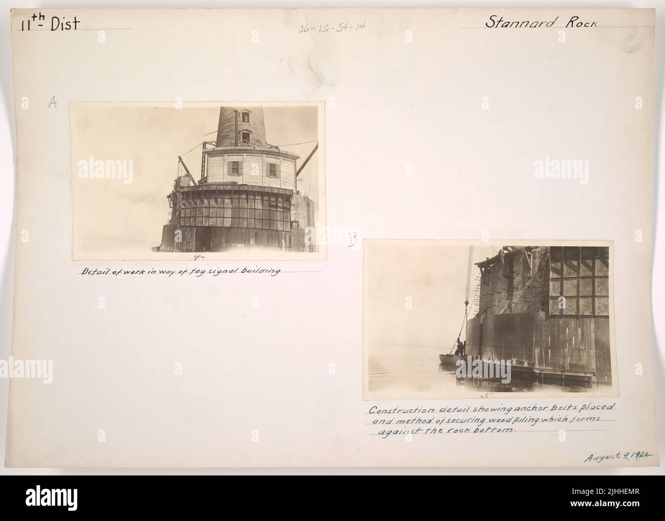 MI - Stannard Rock. Stannard Rock Light Station, Michigan. Construction ...