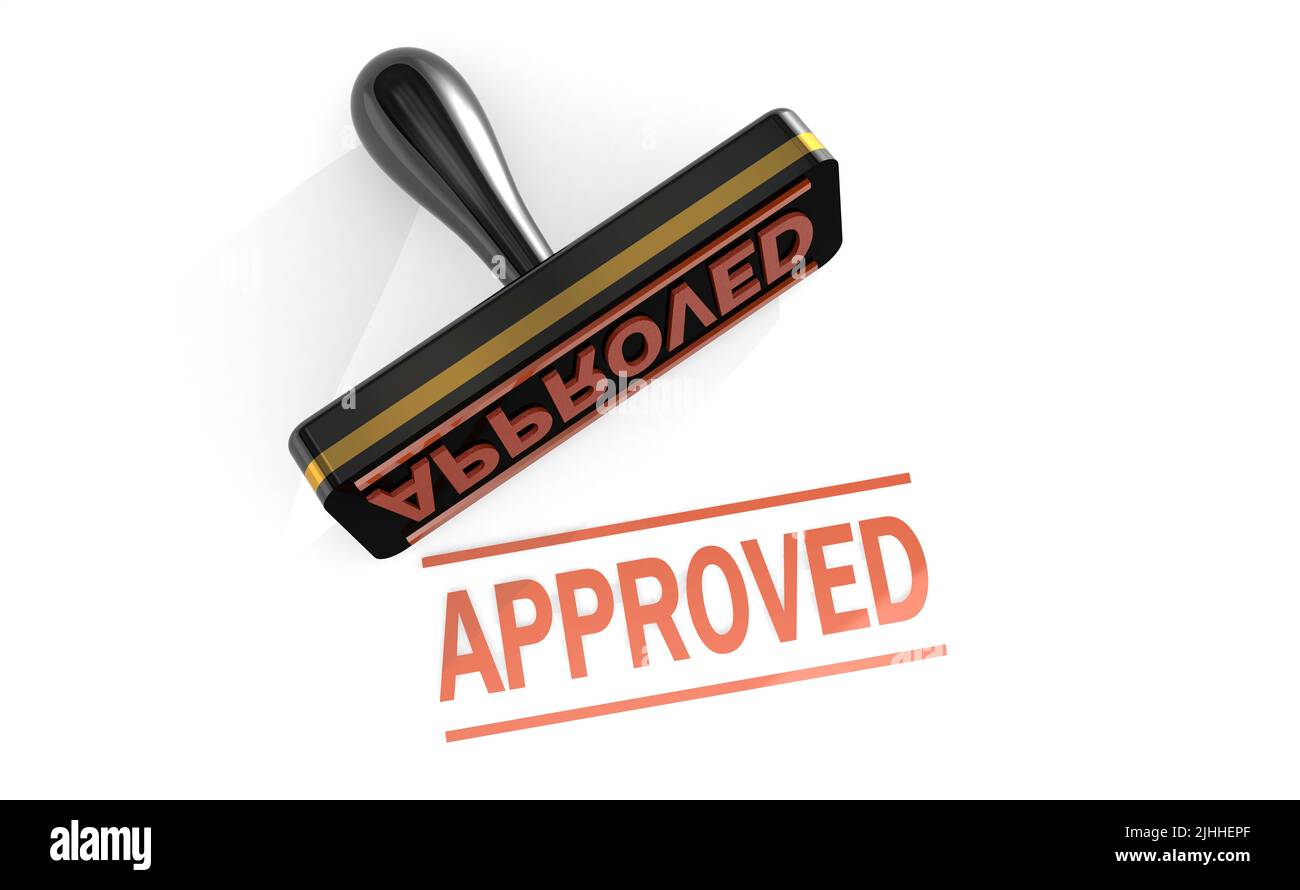 Quality control approved stamp Cut Out Stock Images & Pictures - Alamy