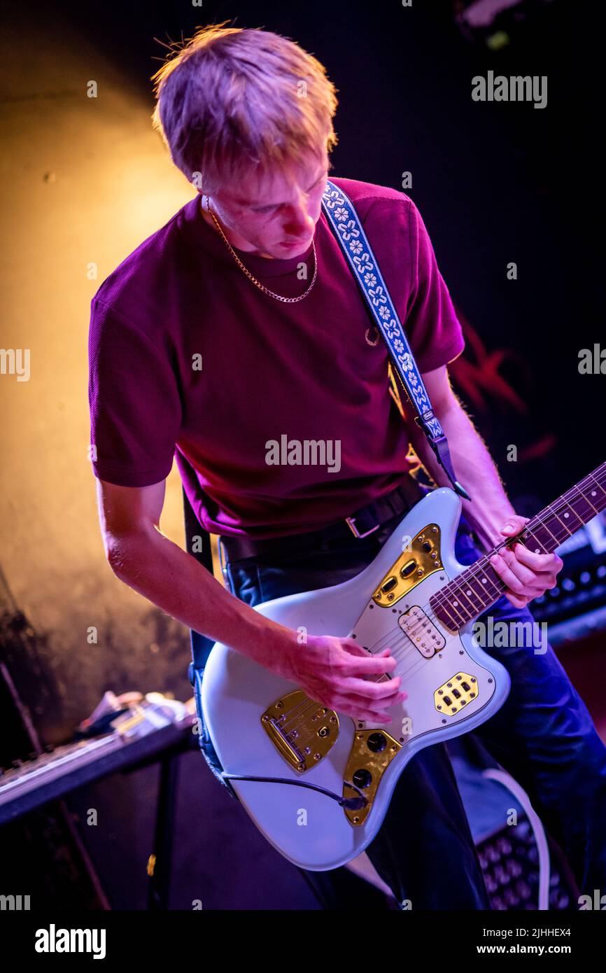 Edinburgh, Scotland. Mon 18 2022. Brighton post-punk band DITZ perform ...