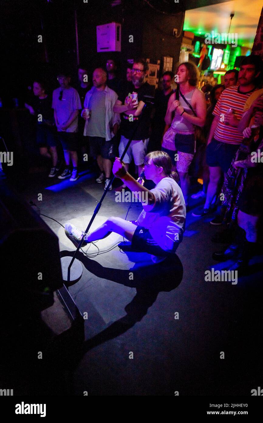 Edinburgh, Scotland. Mon 18 2022. Brighton post-punk band DITZ perform ...