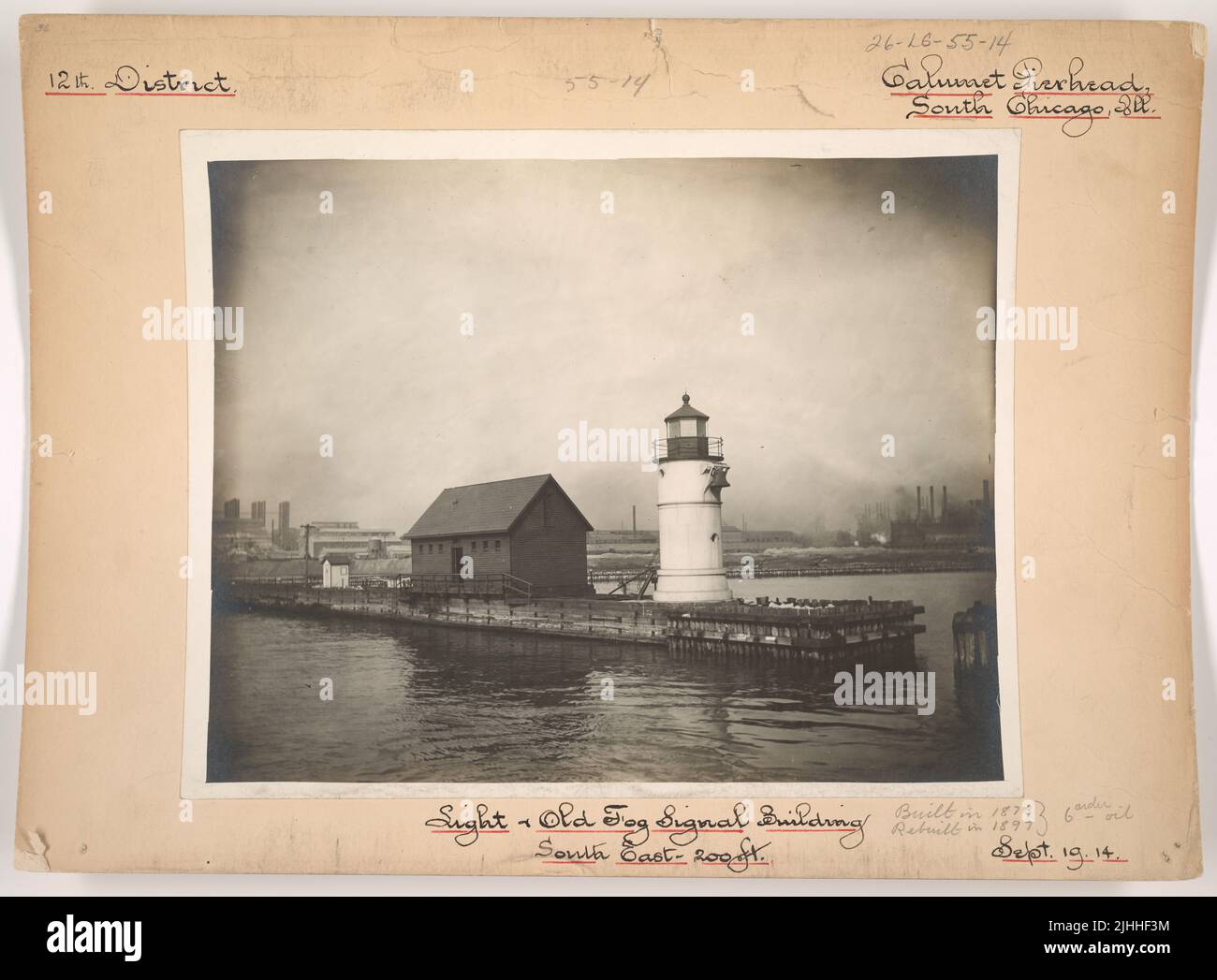 IL - Calumet Harbor. Calumet Pierhead, South Chicago, Illinois. Light ...