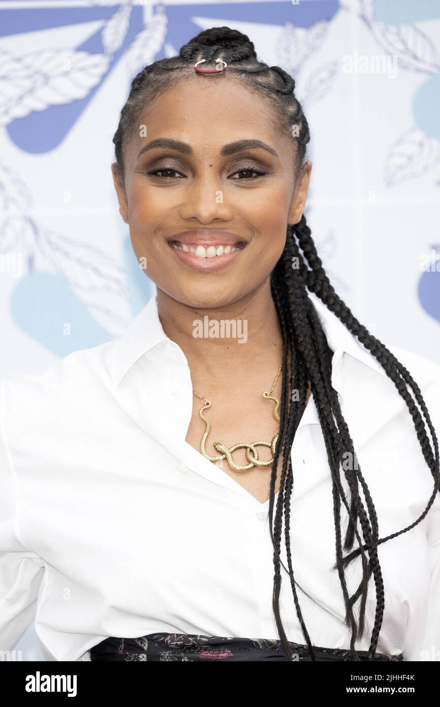 French singer Awa Imani attends the Monaco Red Cross Ball Gala, on July ...