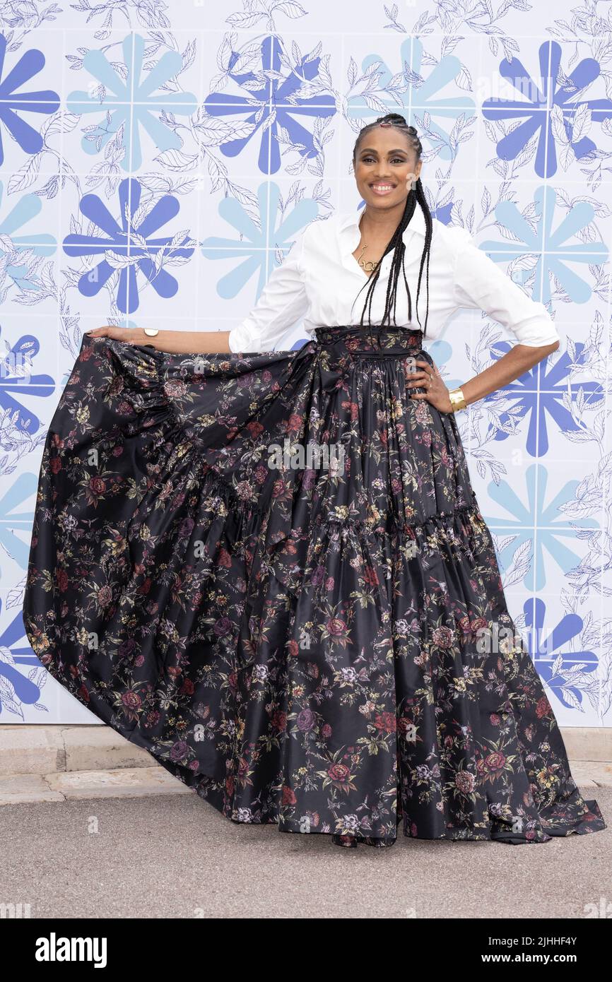 French singer Awa Imani attends the Monaco Red Cross Ball Gala, on July ...