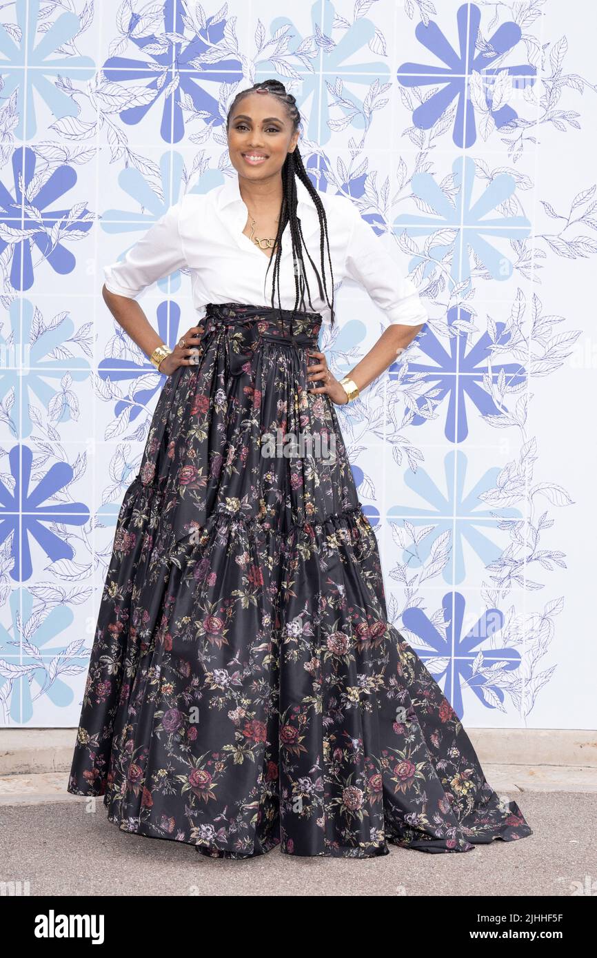 French singer Awa Imani attends the Monaco Red Cross Ball Gala, on July ...
