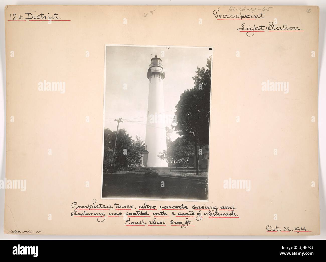 IL - Grossepoint. Grossepoint Light Station, Illinois. Completed tower ...