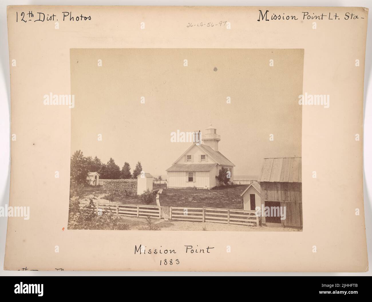 MI - Mission Point. Mission Point Light Station, Michigan Stock Photo ...