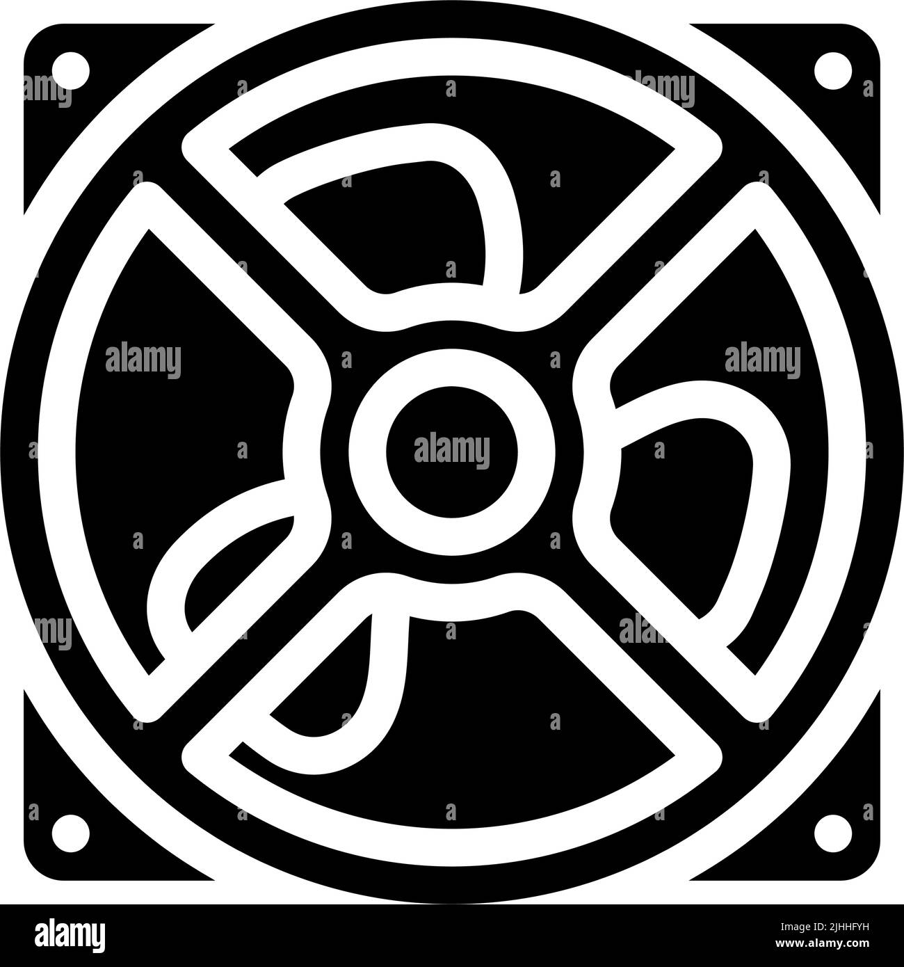 computer fan glyph icon vector illustration Stock Vector Image & Art ...