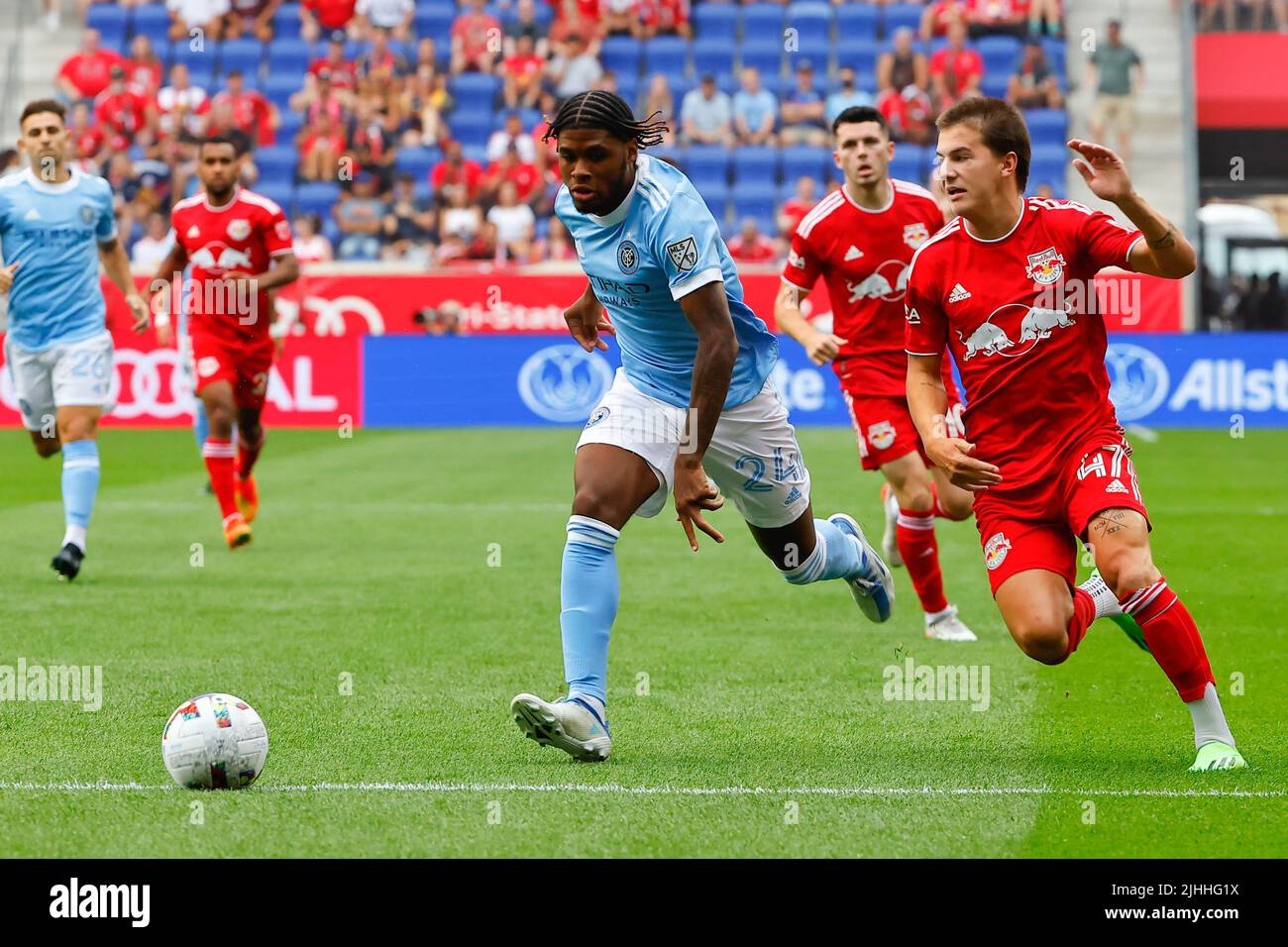 HARRISON, NJ - JULY 17: New York City FC defender Tayvon Gray (24 ...
