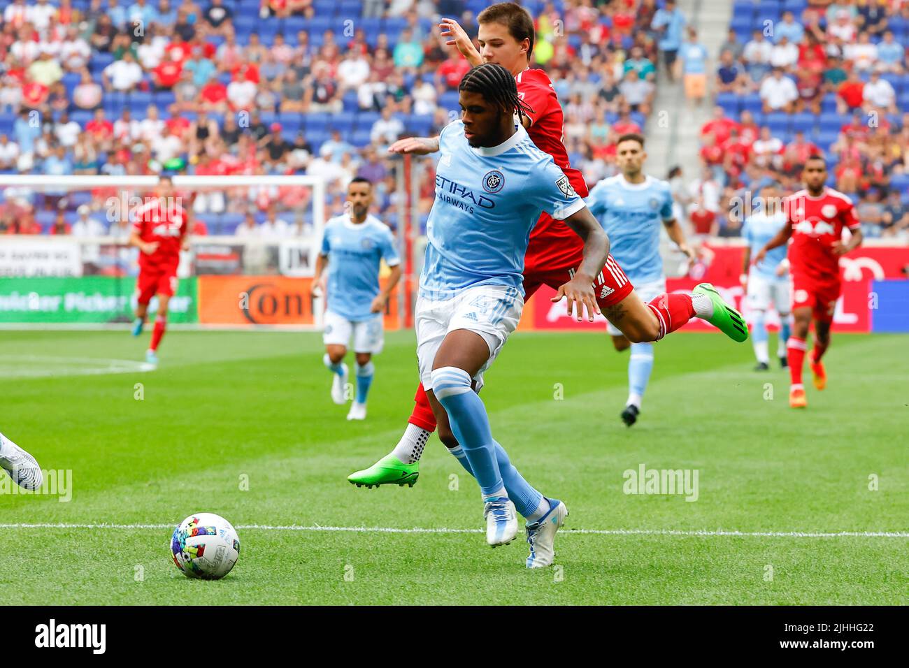 HARRISON, NJ - JULY 17: New York City FC defender Tayvon Gray (24 ...