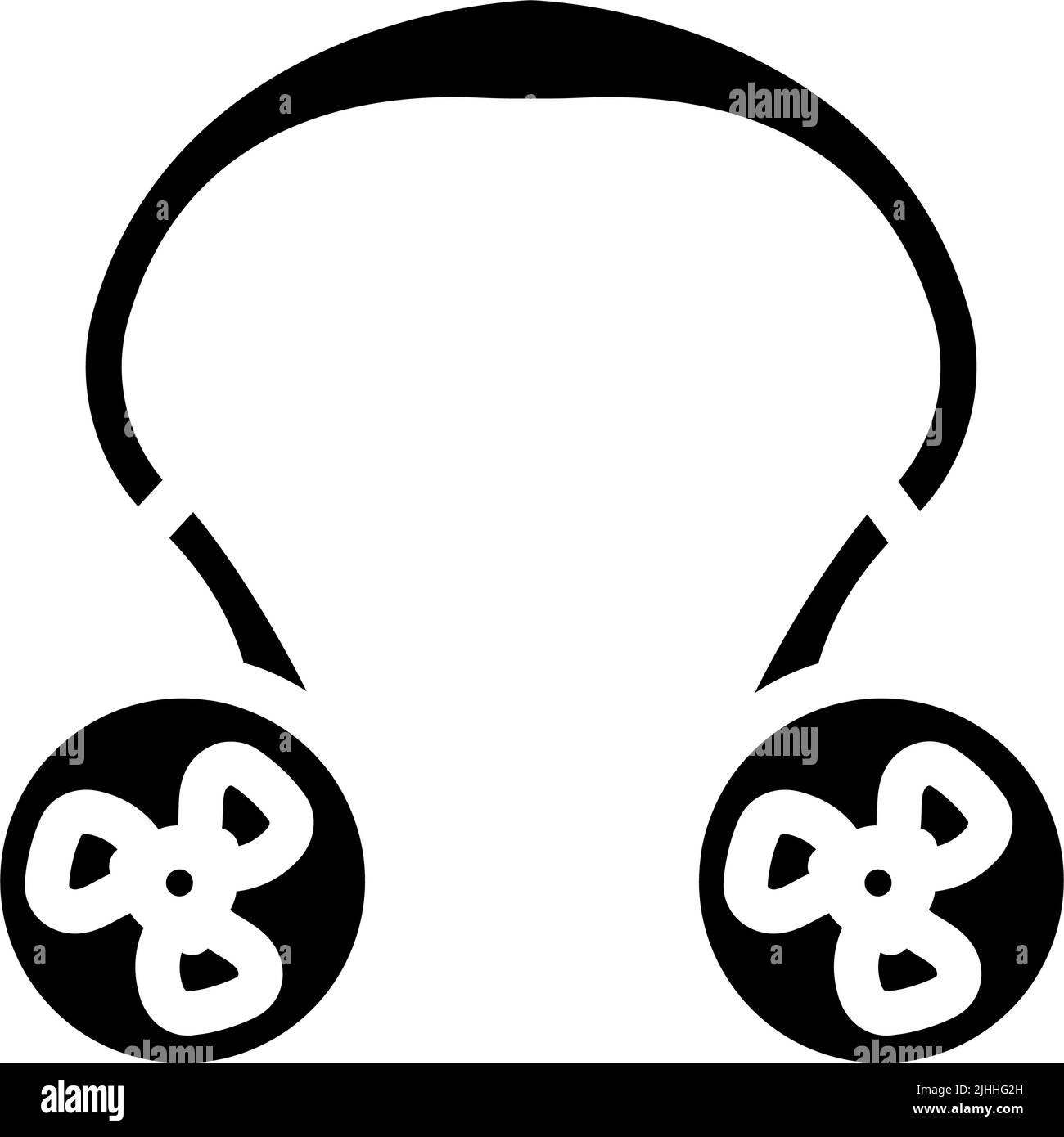 neck fan glyph icon vector illustration Stock Vector Image & Art - Alamy