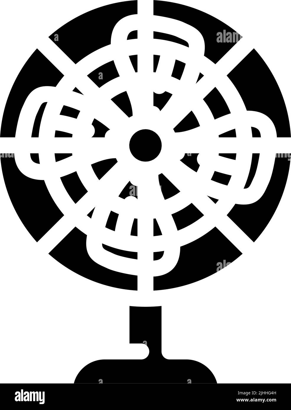 table fan glyph icon vector illustration Stock Vector Image & Art - Alamy