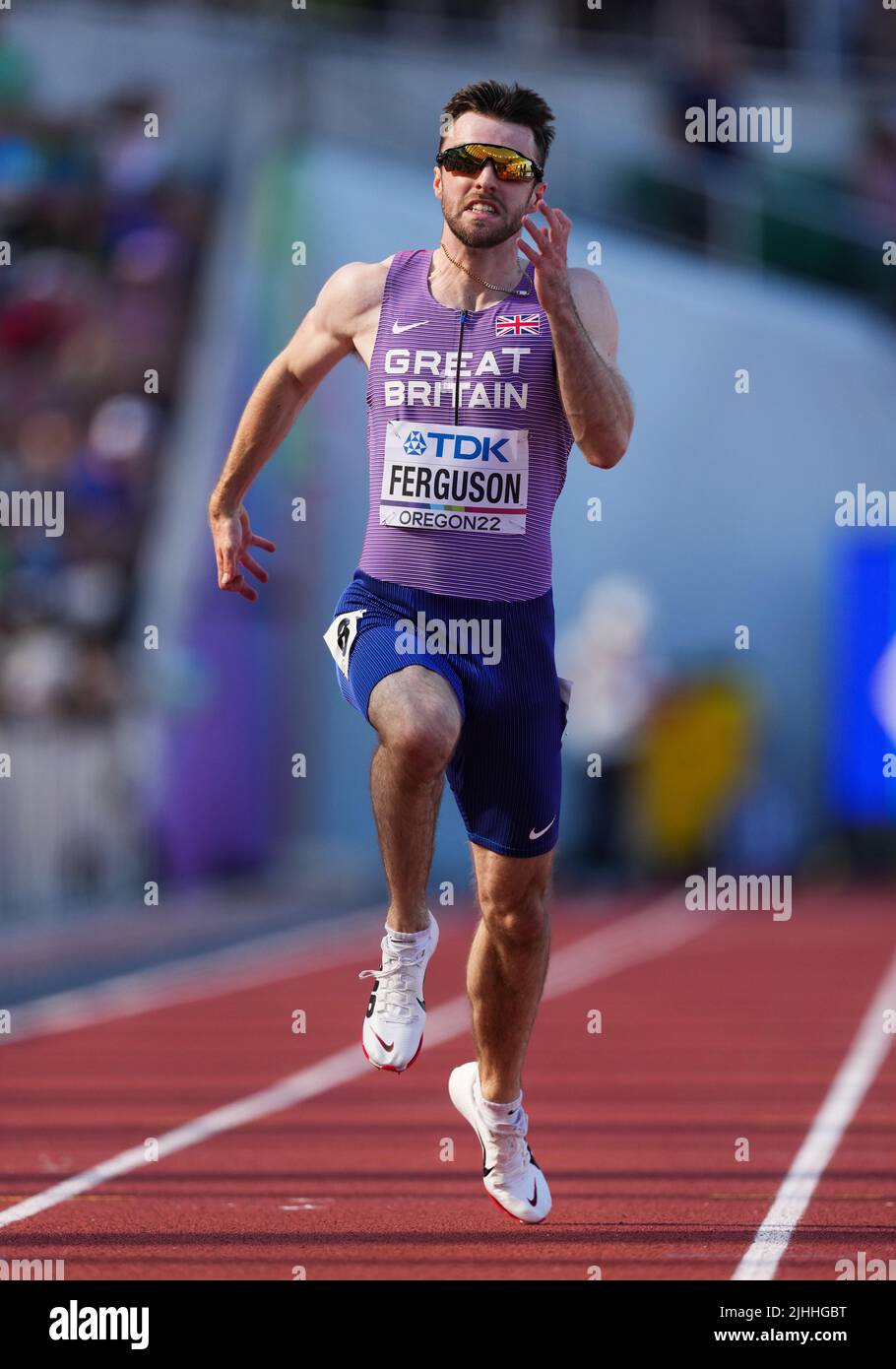 Great Britain's Joe Ferguson during the Men’s 200m heat 1 on day four ...