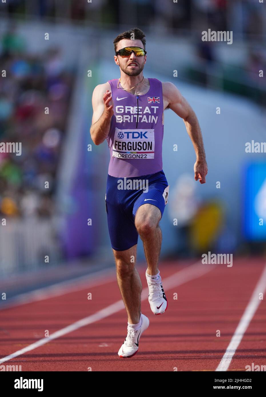 Great Britain's Joe Ferguson during the Men’s 200m heat 1 on day four ...