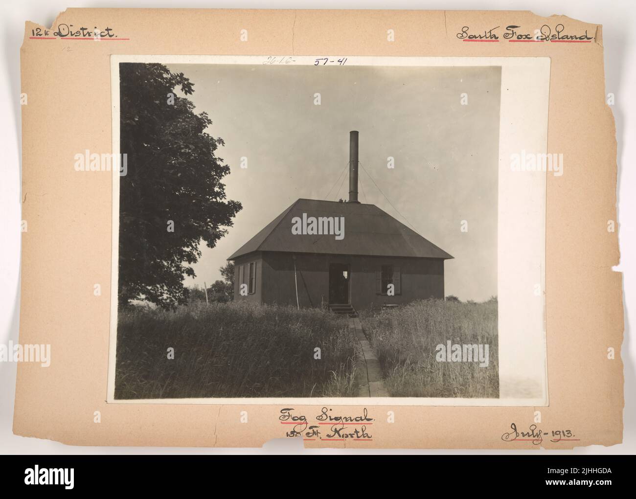 MI - South Fox Island. South Fox Island Light Station, Michigan. Fog ...