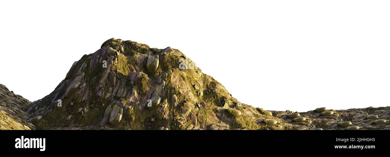 mountain range isolated on white background Stock Photo - Alamy