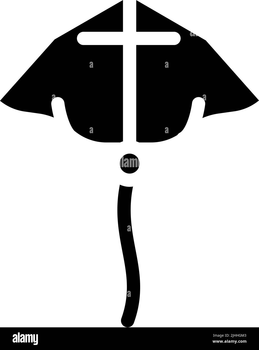 stingray form kite glyph icon vector illustration Stock Vector Image ...