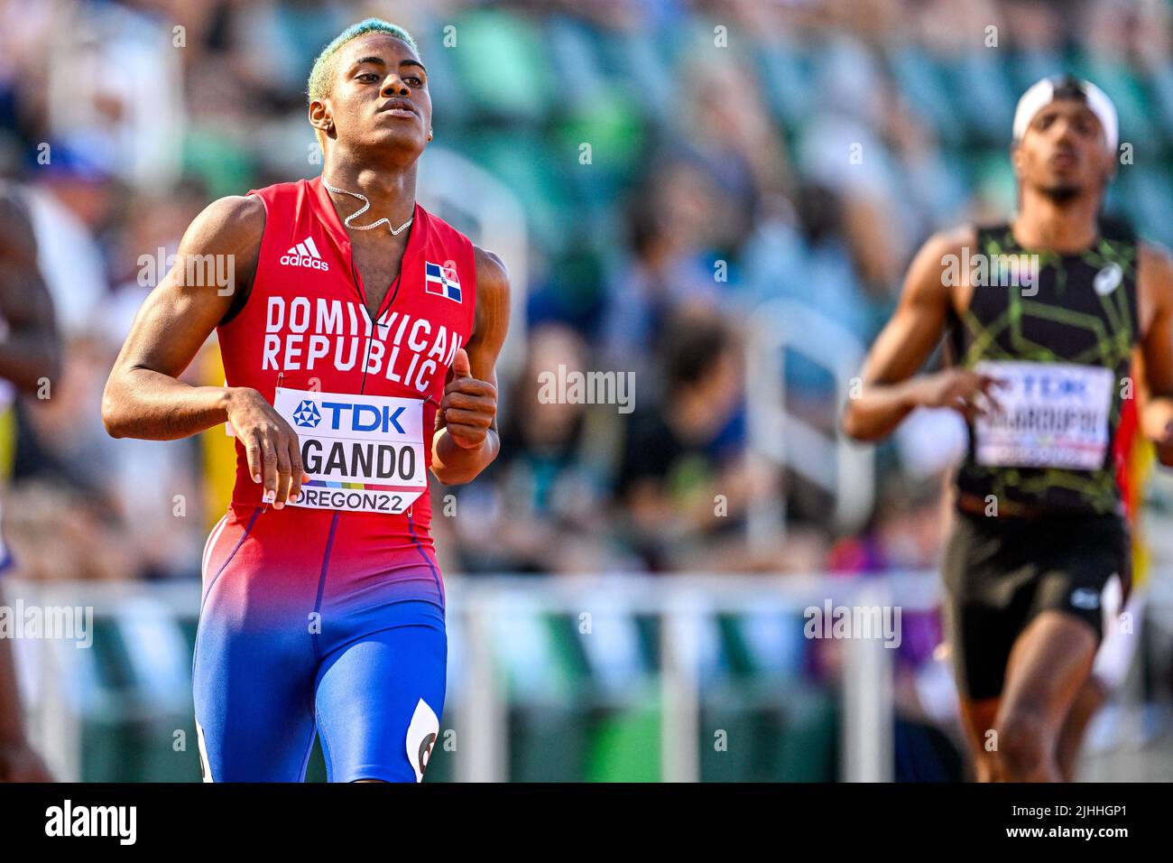 EUGENE, UNITED STATES - JULY 18: Alexander Ogando of Dominican ...