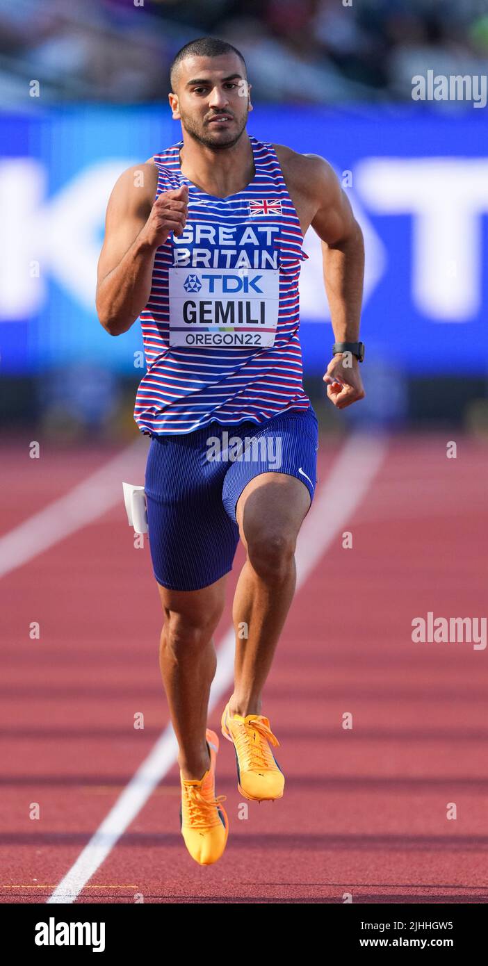 Great Britain's Adam Gemili during the Men’s 200m heat 6 on day four of ...