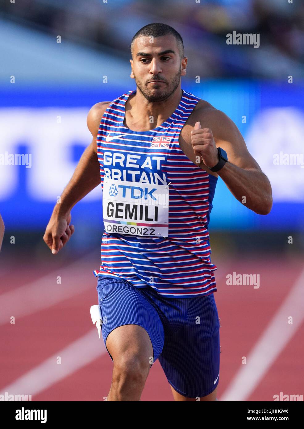 Great Britain's Adam Gemili during the Men’s 200m heat 6 on day four of ...