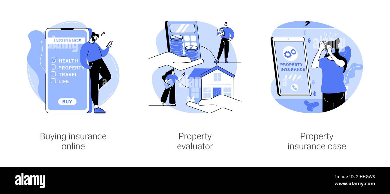 Insurance services isolated cartoon vector illustrations se Stock ...