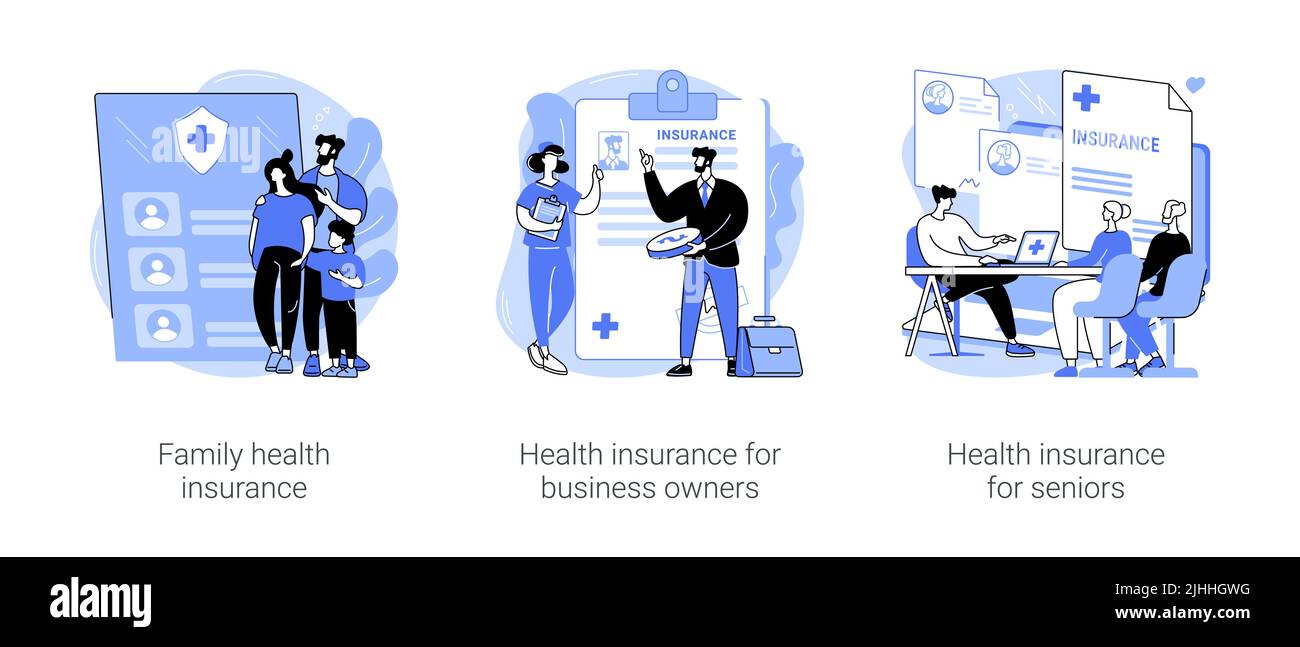 Health insurance isolated cartoon vector illustrations se Stock Vector ...