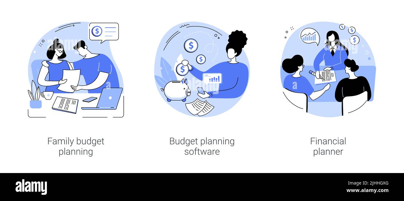 Budget planning isolated cartoon vector illustrations se Stock Vector ...