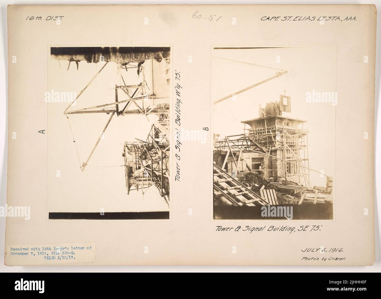 AK - Cape St. Elias. Cape St. Elias Light Station, Alaska. Tower and ...