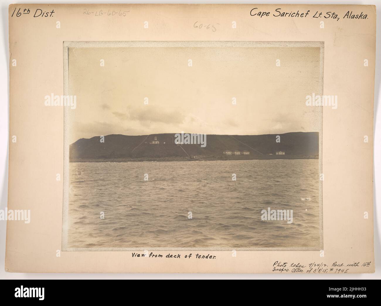 AK - Cape Sarichef. Cape Sarichef Light Station, Alaska. View from deck ...